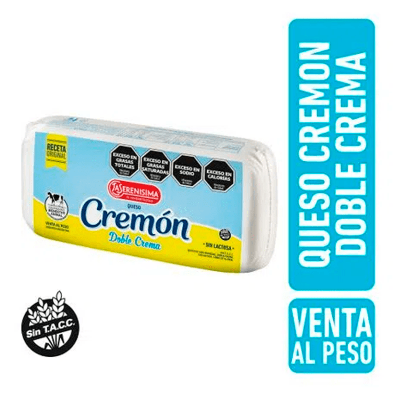 Queso Cremon doble crema Precio Ref. kg $11.900 (venta al peso) 1/2 ...